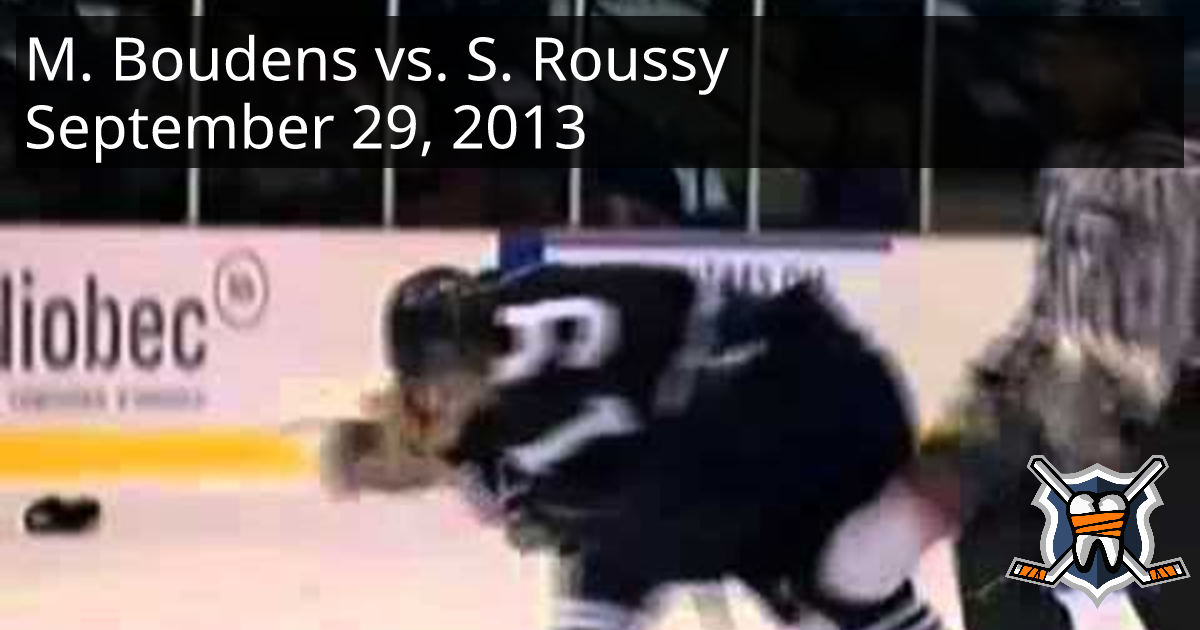 Matt Boudens vs. Samuel Roussy, September 29, 2013 - Drummondville ...