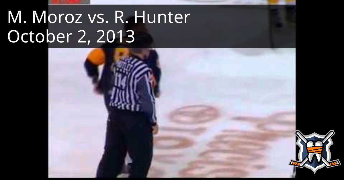 Mitch Moroz vs. Rene Hunter, October 2, 2013 - Edmonton Oil Kings vs ...