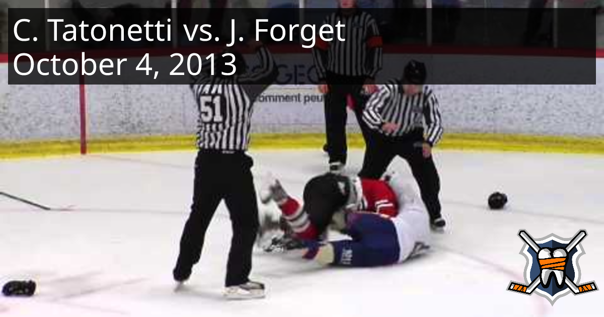Carl Tatonetti vs. Jean-Rene Forget, October 4, 2013 - Cornwall River ...