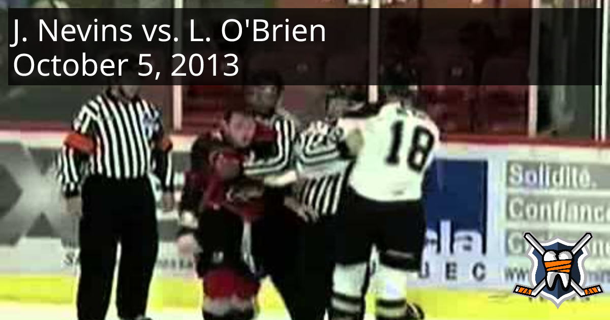 Jack Nevins vs. Liam O'Brien, October 5, 2013 - Charlottetown Islanders ...