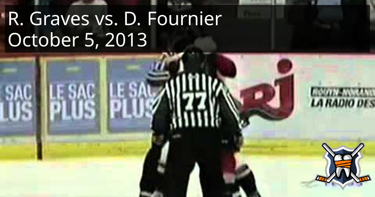 Ryan Graves vs. Dillon Fournier, October 5, 2013 - Charlottetown ...