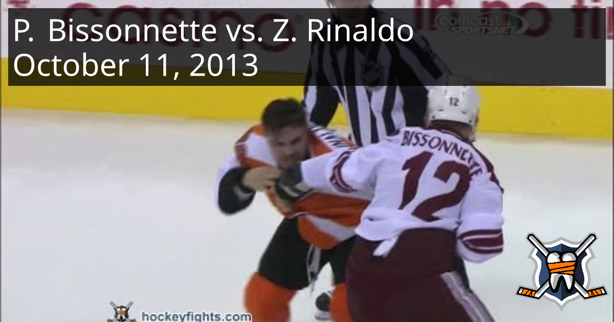 Paul Bissonnette vs. Zac Rinaldo, October 11, 2013 - Arizona Coyotes vs ...