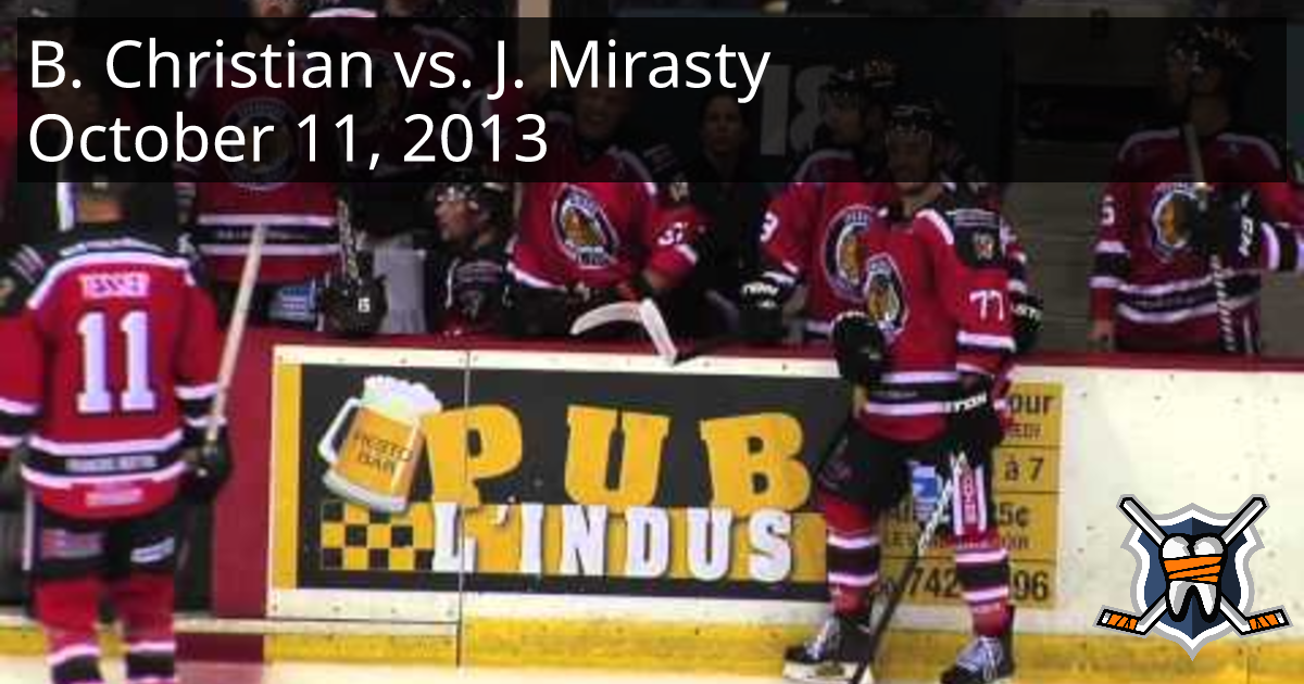 Brandon Christian vs. Jon Mirasty, October 11, 2013 - Laval Predators ...