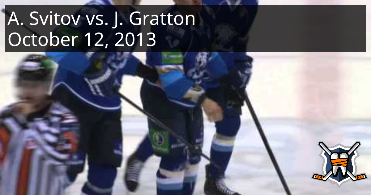 Alexander Svitov vs. Josh Gratton, October 12, 2013 - Ak Bars Kazan vs ...