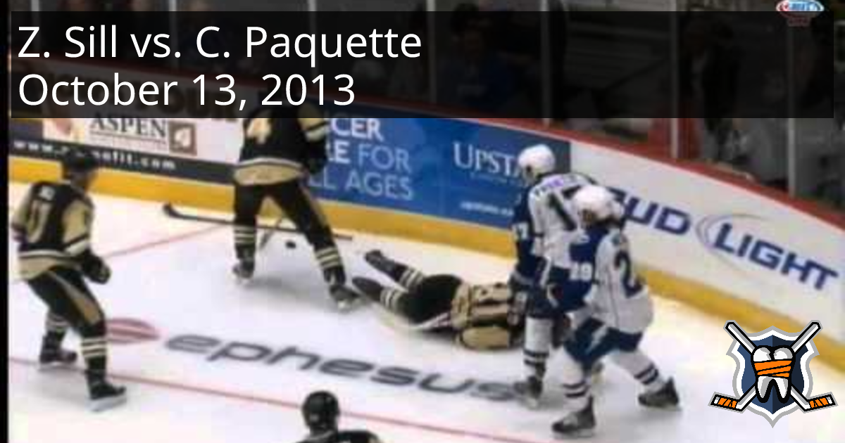 Zach Sill vs. Cedric Paquette, October 13, 2013 - Wilkes-Barre Scranton ...