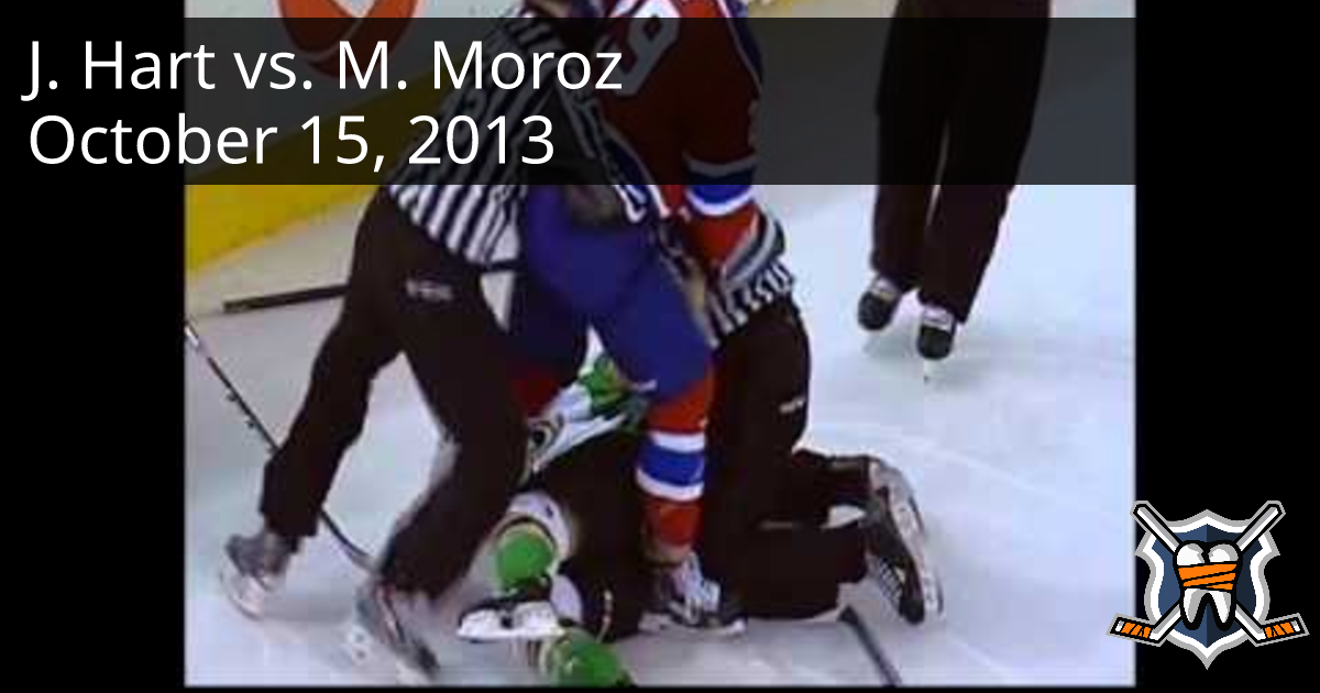 Jayden Hart vs. Mitch Moroz, October 15, 2013 - Prince Albert Raiders ...