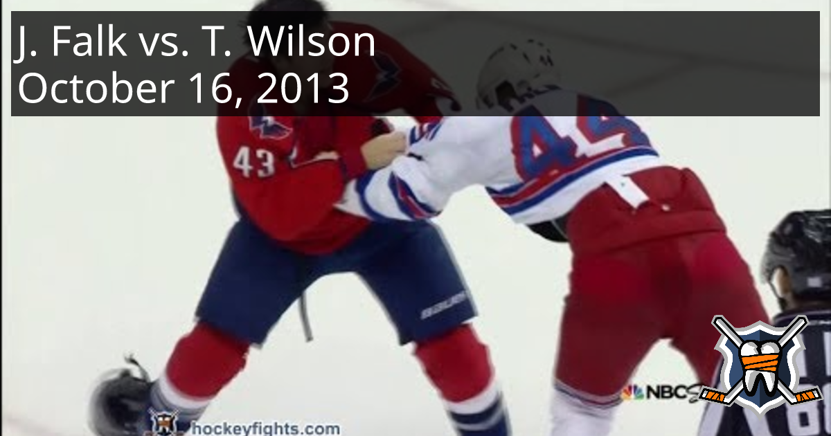 Justin Falk vs. Tom Wilson, October 16, 2013 - New York Rangers vs ...