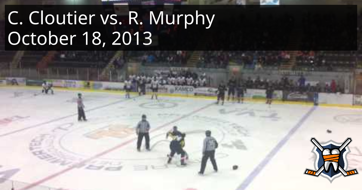 Chris Cloutier vs. Ryan Murphy, October 18, 2013 - Cornwall River Kings ...