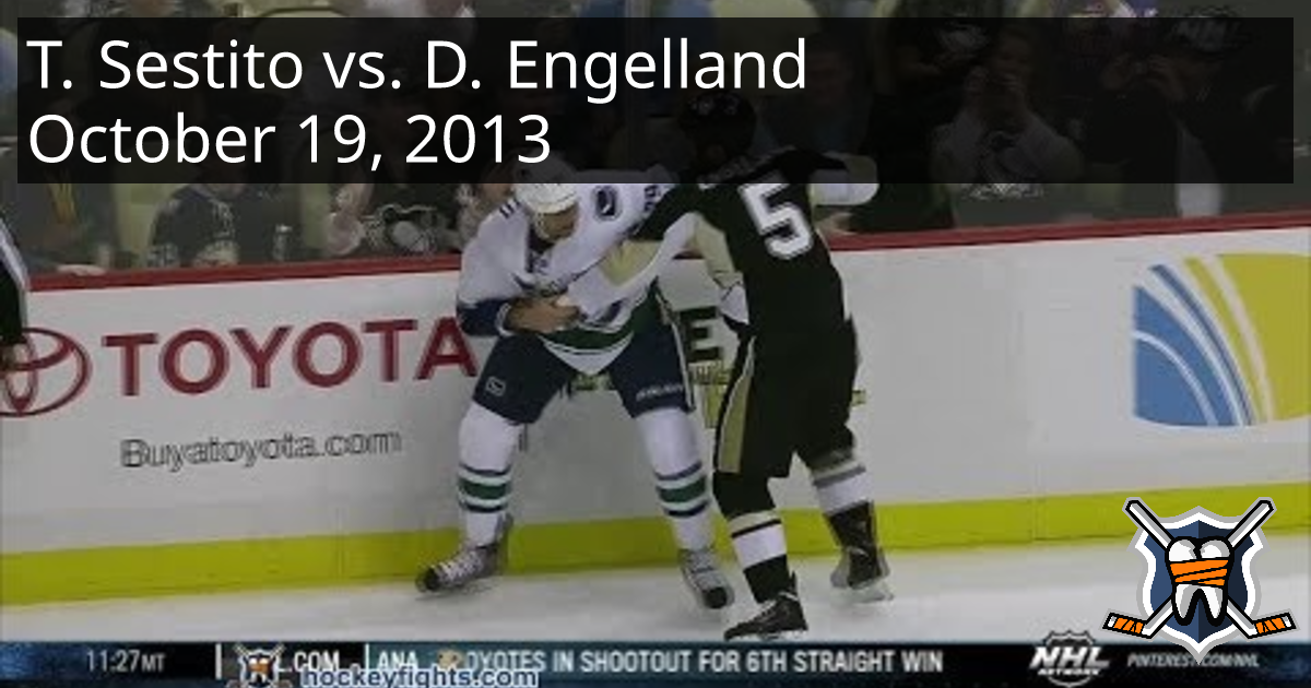 Tom Sestito vs. Deryk Engelland, October 19, 2013 - Vancouver Canucks ...