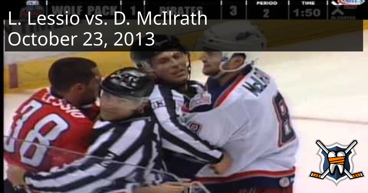 Lucas Lessio vs. Dylan McIlrath, October 23, 2013 - Portland Pirates vs ...