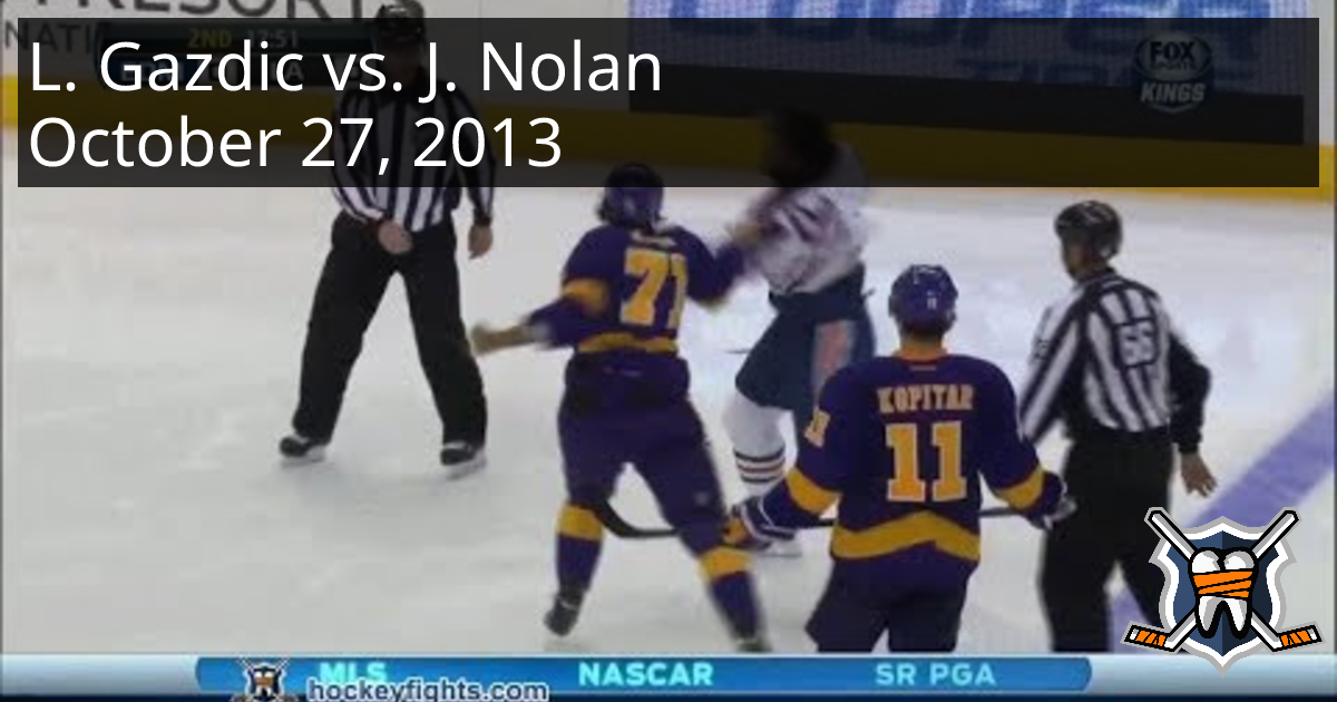 Luke Gazdic vs. Jordan Nolan, October 27, 2013 - Edmonton Oilers vs ...