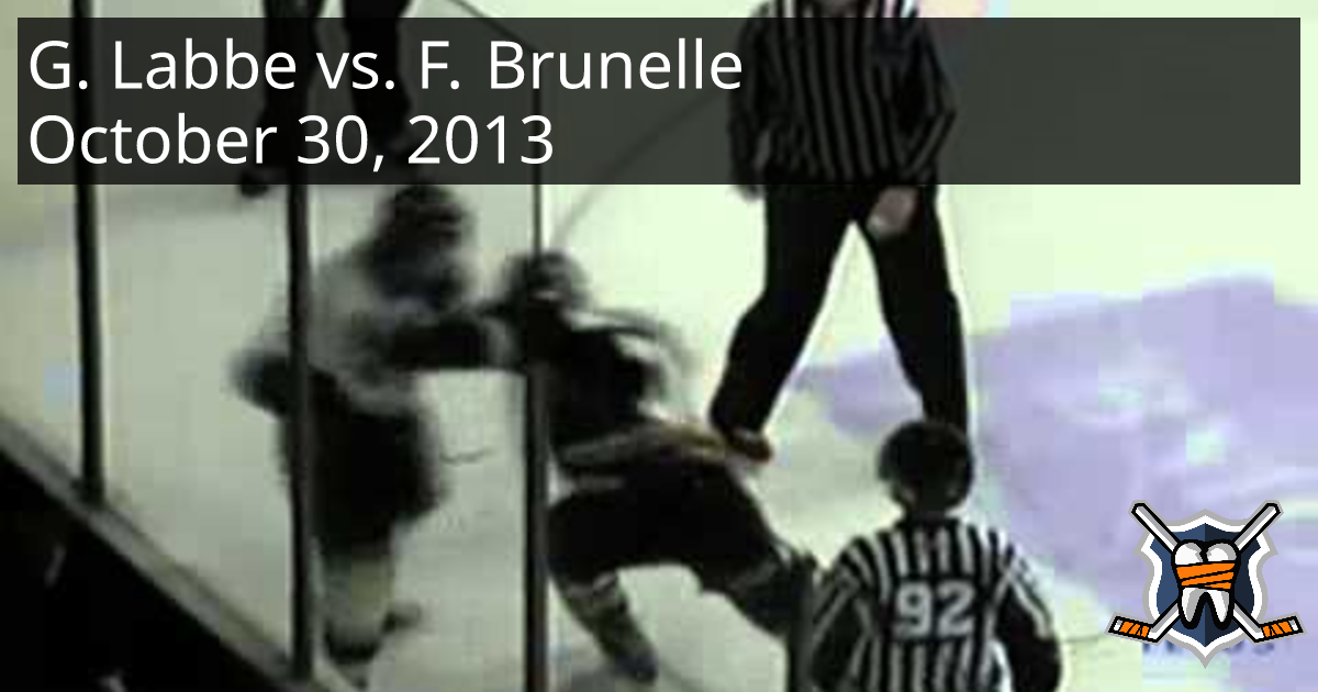 Gabriel Labbe vs. Francis Brunelle, October 30, 2013 - Sherbrooke ...