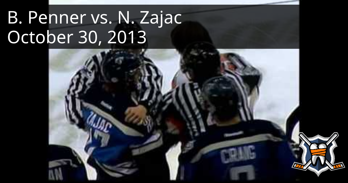 Blake Penner vs. Nick Zajac, October 30, 2013 - Medicine Hat Tigers vs ...