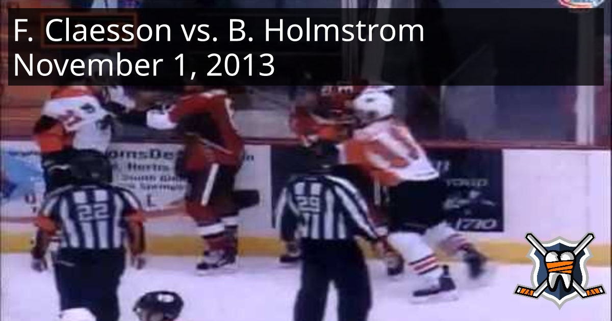Fredrik Claesson vs. Ben Holmstrom, November 1, 2013 - Binghamton ...