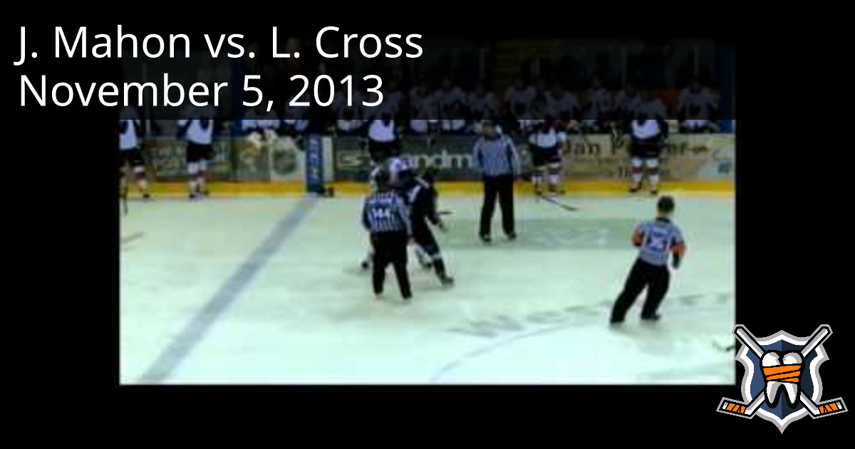 Joe Mahon vs. Landon Cross, November 5, 2013 - Calgary Hitmen vs ...