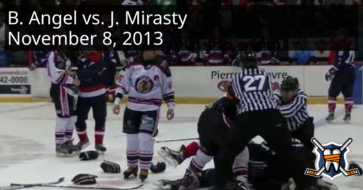 Brett Angel vs. Jon Mirasty, November 8, 2013 - Cornwall River Kings vs ...