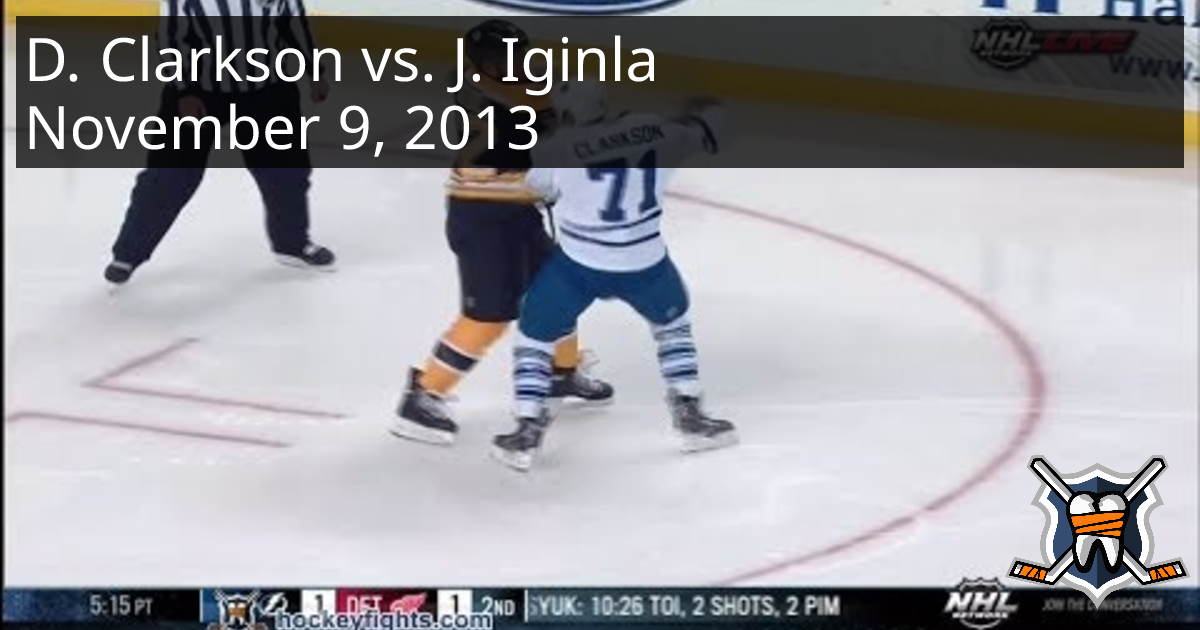 David Clarkson vs. Jarome Iginla, November 9, 2013 - Toronto Maple ...