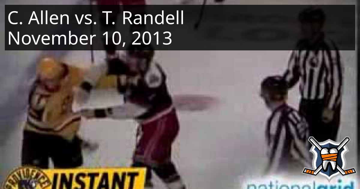 Conor Allen vs. Tyler Randell, November 10, 2013 - Hartford Wolf Pack ...