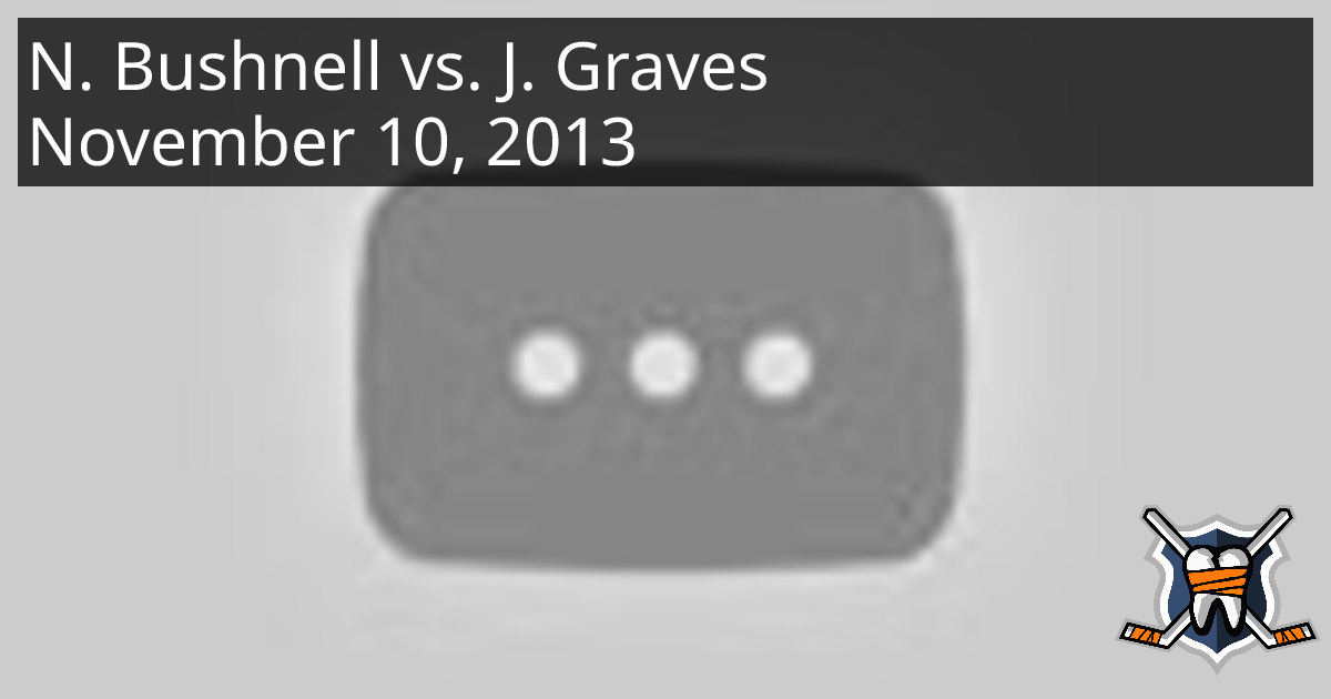Noah Bushnell vs. Jacob Graves, November 10, 2013 - Sarnia Sting vs ...