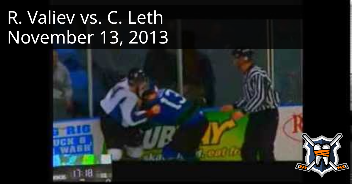 Rinat Valiev vs. Cavin Leth, November 13, 2013 - Kootenay Ice vs. Swift ...