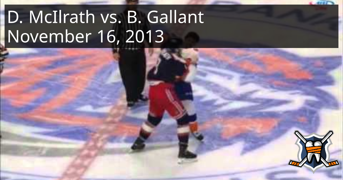 Dylan McIlrath vs. Brett Gallant, November 16, 2013 - Hartford Wolf ...