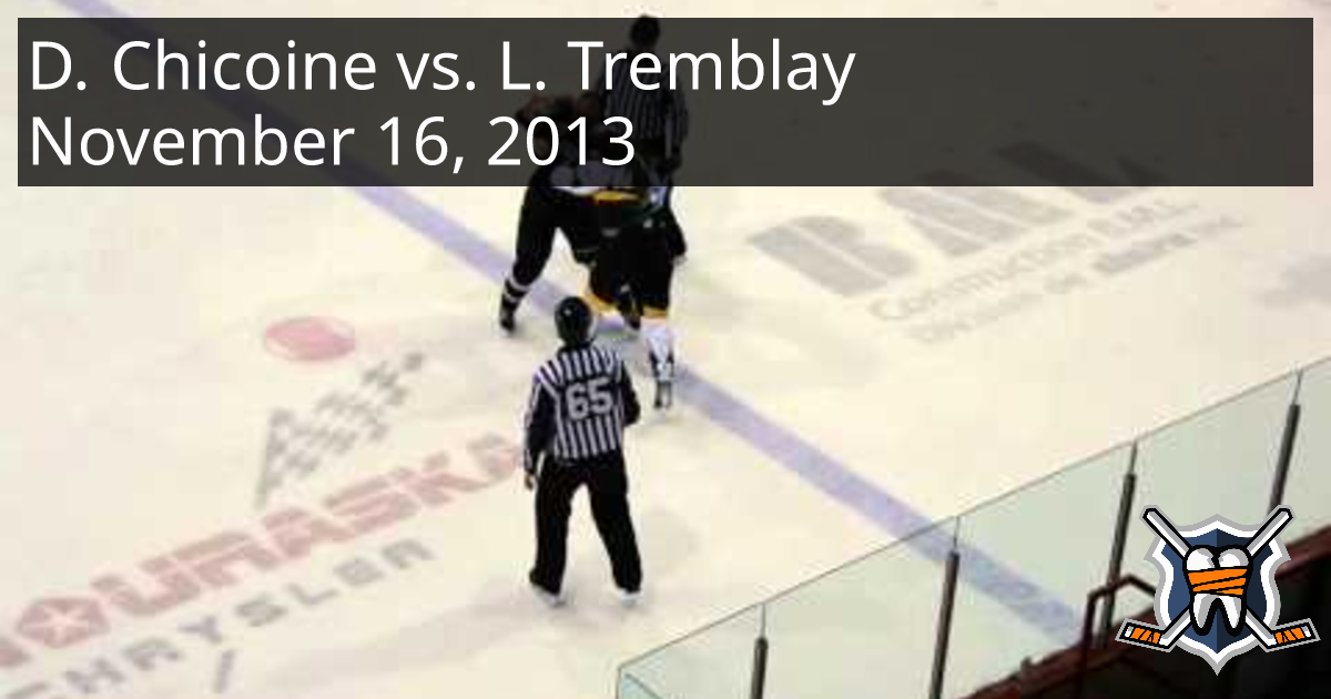 David Chicoine vs. Luis Tremblay, November 16, 2013 - Marquis de ...