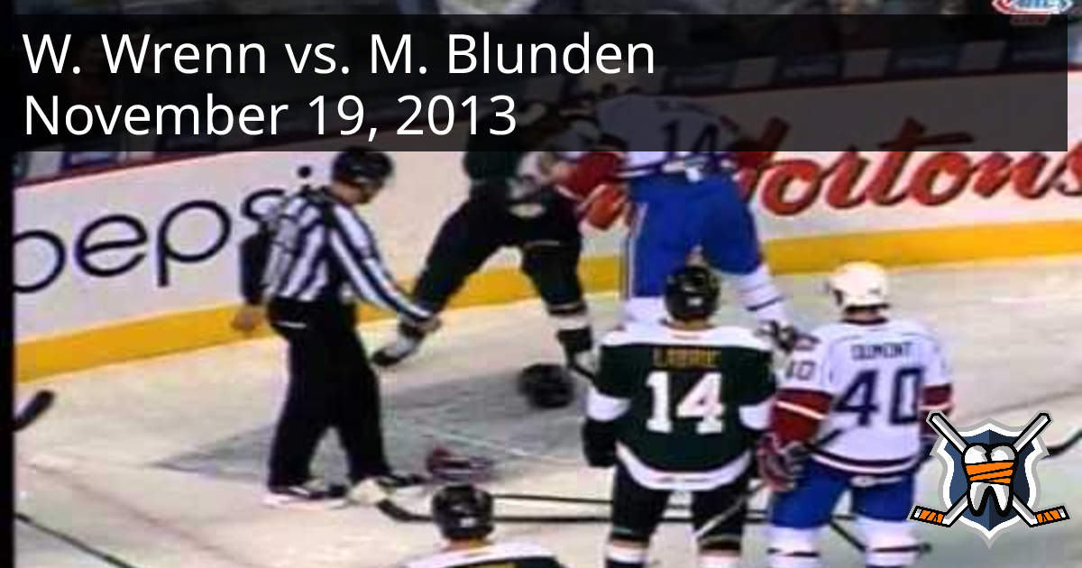 William Wrenn vs. Mike Blunden, November 19, 2013 - Texas Stars vs ...