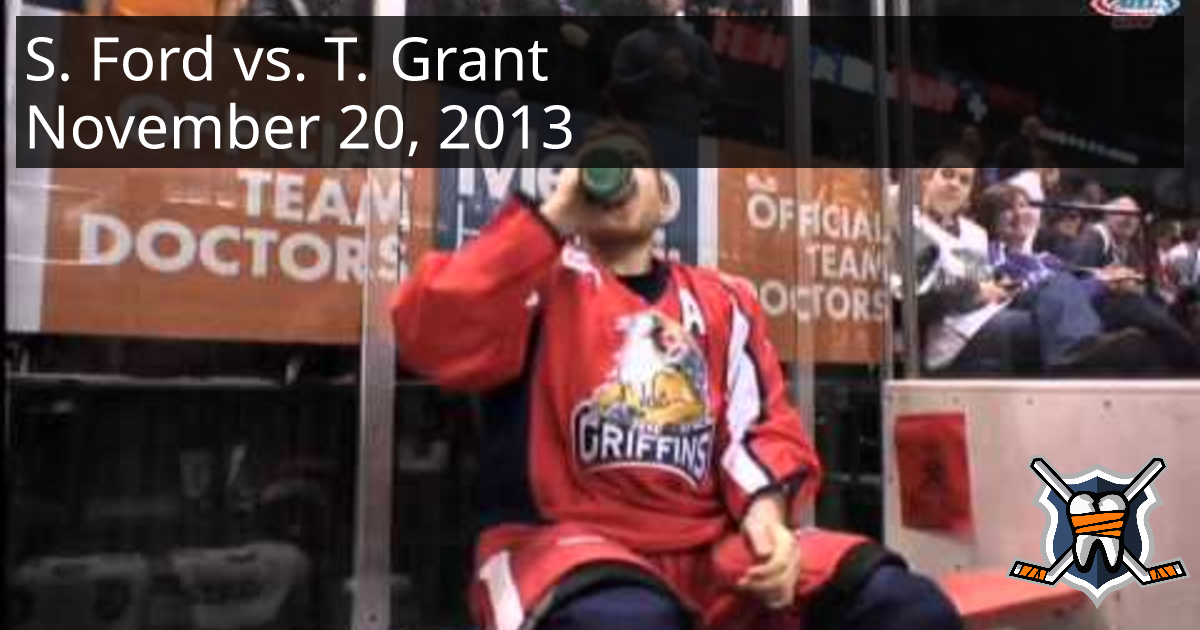 Scott Ford vs. Triston Grant, November 20, 2013 - Milwaukee Admirals vs ...