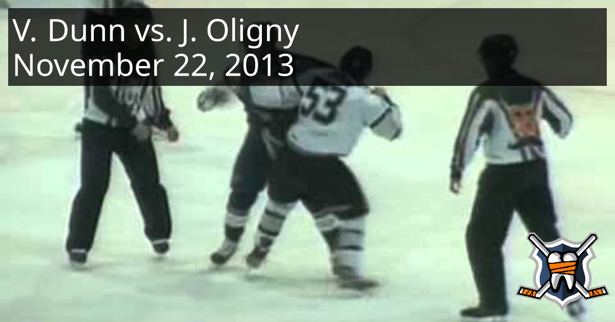 Vincent Dunn vs. Jimmy Oligny, November 22, 2013 - Gatineau Olympiques ...