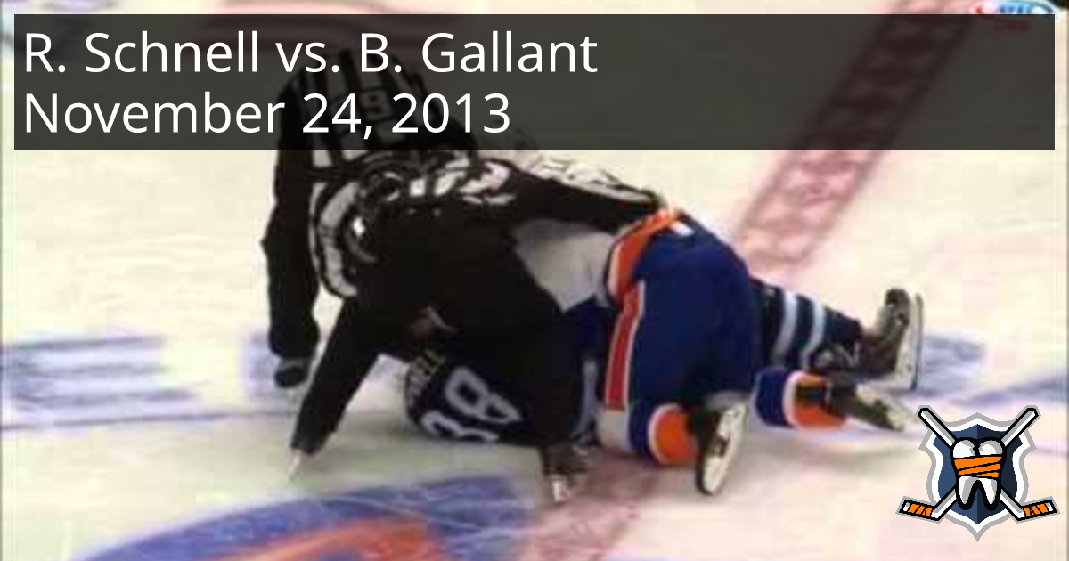 Ryan Schnell vs. Brett Gallant, November 24, 2013 - St. John's IceCaps ...