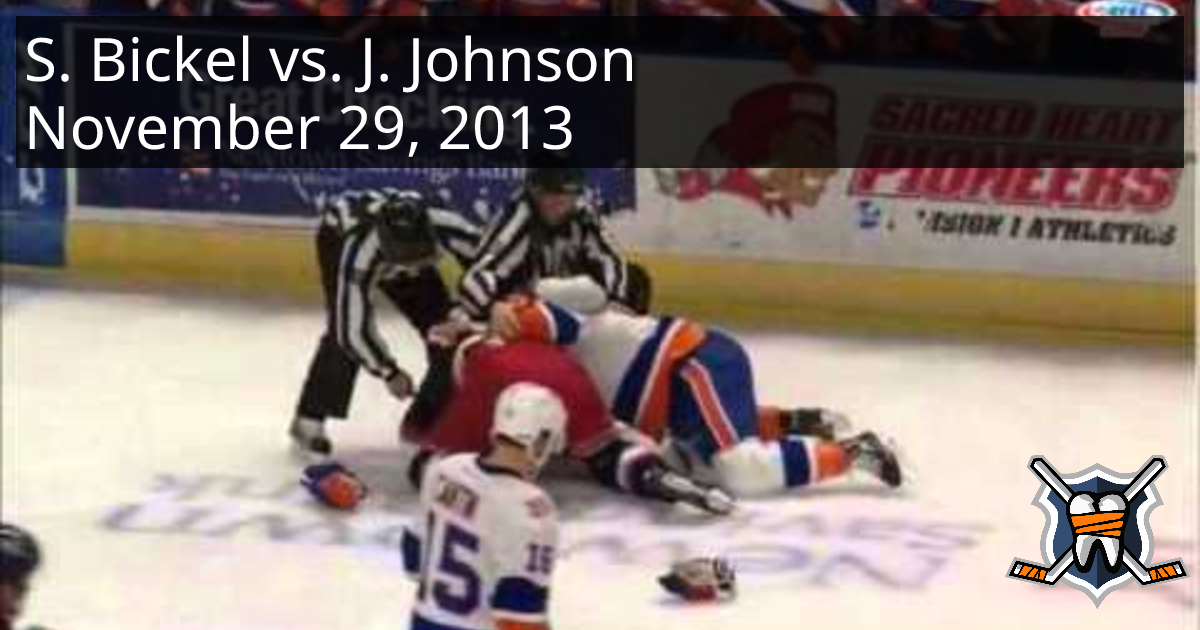 Stu Bickel vs. Justin Johnson, November 29, 2013 - Hartford Wolf Pack ...