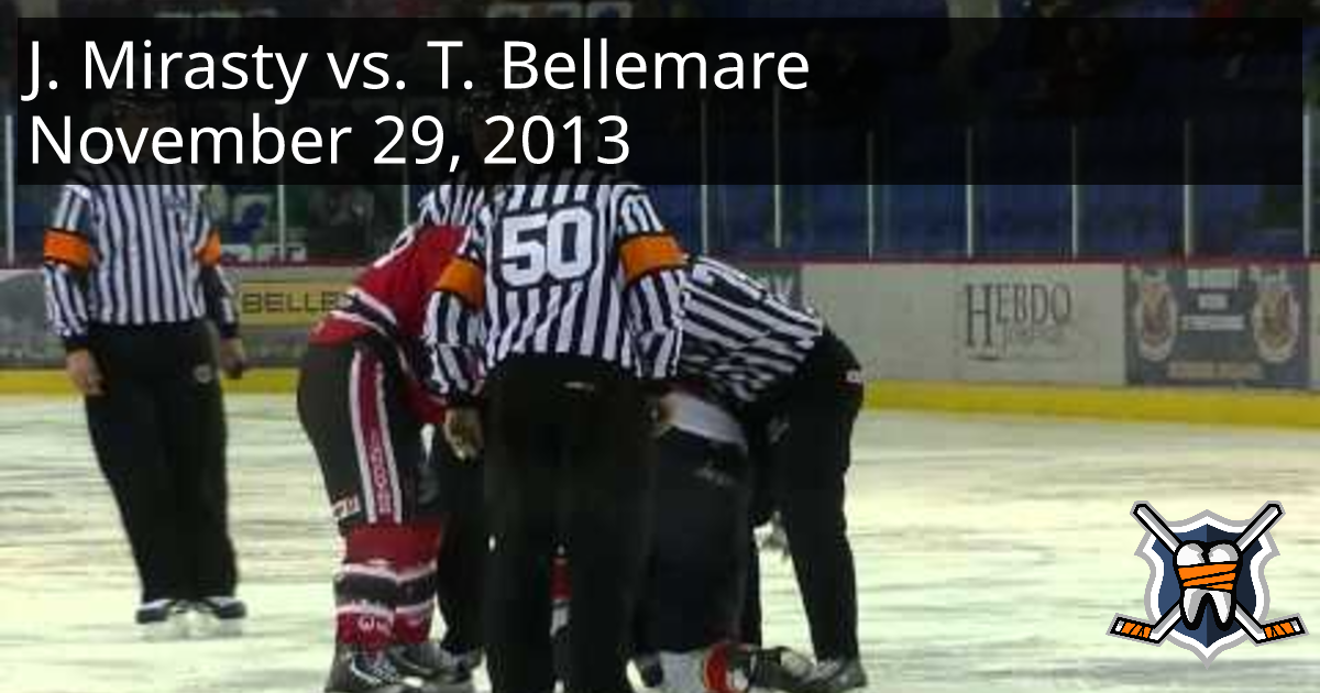 Jon Mirasty vs. Thomas Bellemare, November 29, 2013 - Éperviers de ...