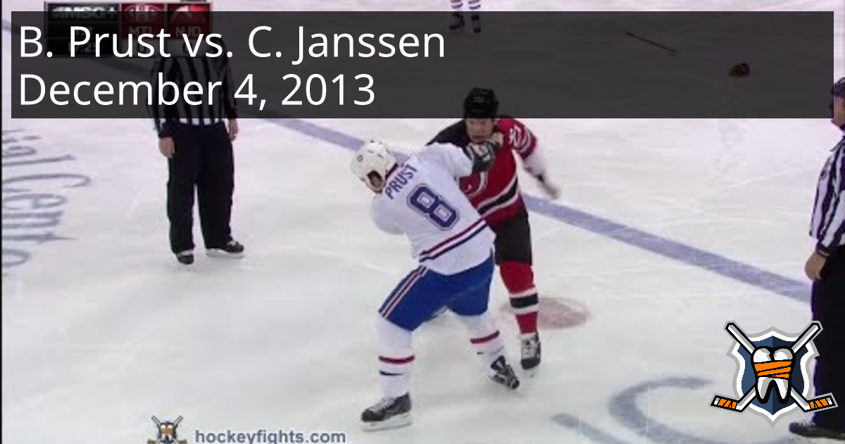 Brandon Prust vs. Cam Janssen, December 4, 2013 - Montreal Canadiens vs ...