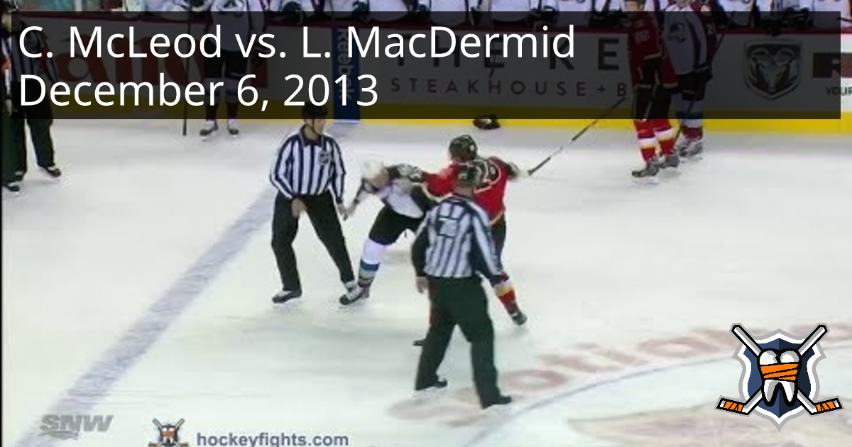 Cody McLeod vs. Lane MacDermid, December 6, 2013 - Colorado Avalanche ...