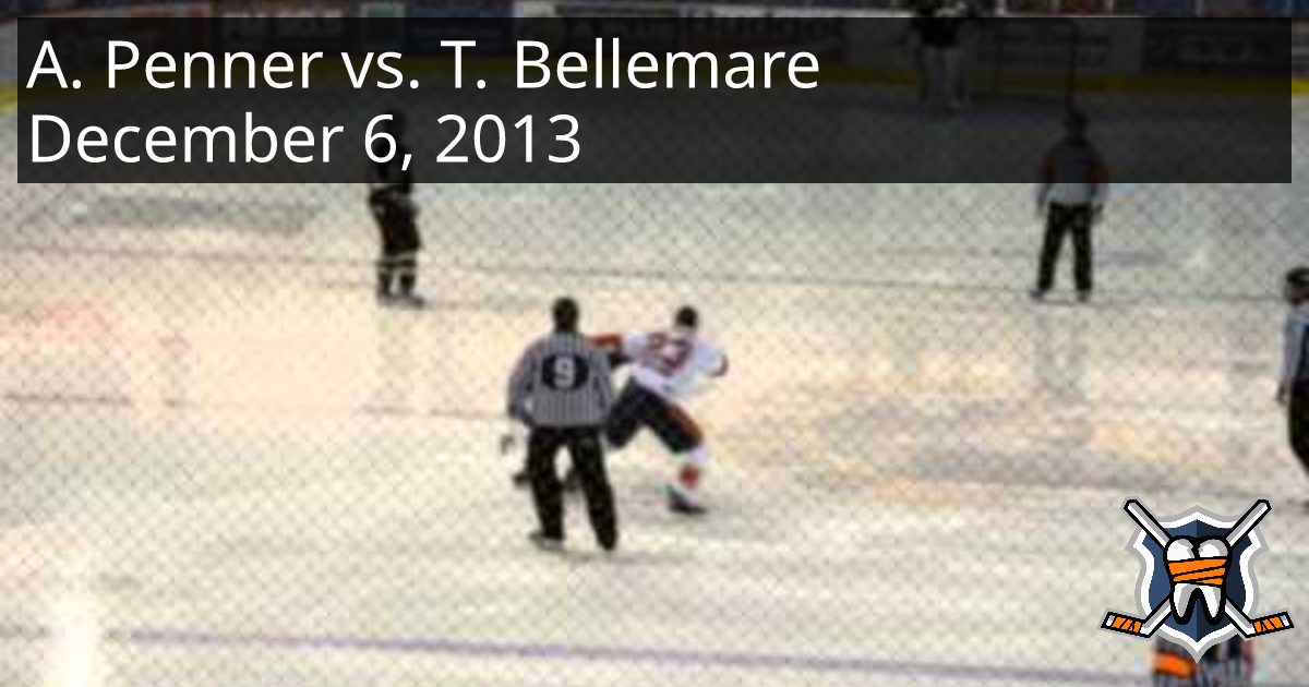 Alex Penner vs. Thomas Bellemare, December 6, 2013 - Marquis de ...
