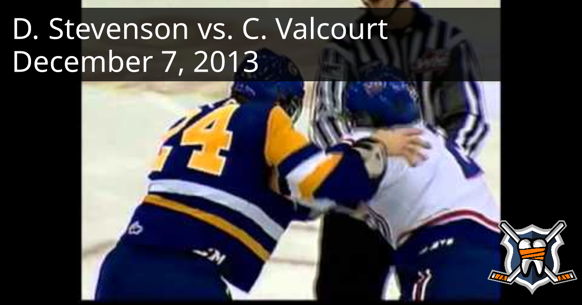 Dyson Stevenson vs. Collin Valcourt, December 7, 2013 - Regina Pats vs ...