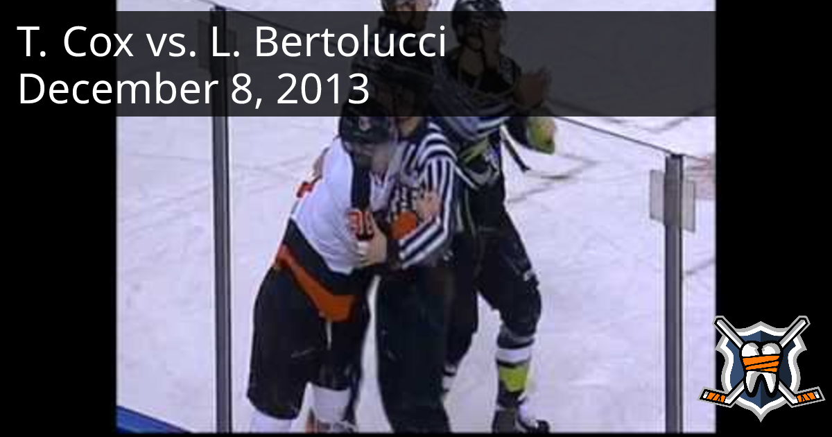 Trevor Cox vs. Luke Bertolucci, December 8, 2013 - Medicine Hat Tigers ...