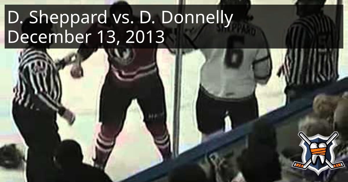 Derek Sheppard vs. Dillon Donnelly, December 13, 2013 - Gatineau Olympiques vs. Québec Remparts ...