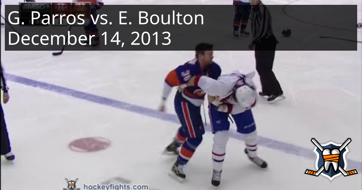 George Parros vs. Eric Boulton, December 14, 2013 - Montreal Canadiens ...