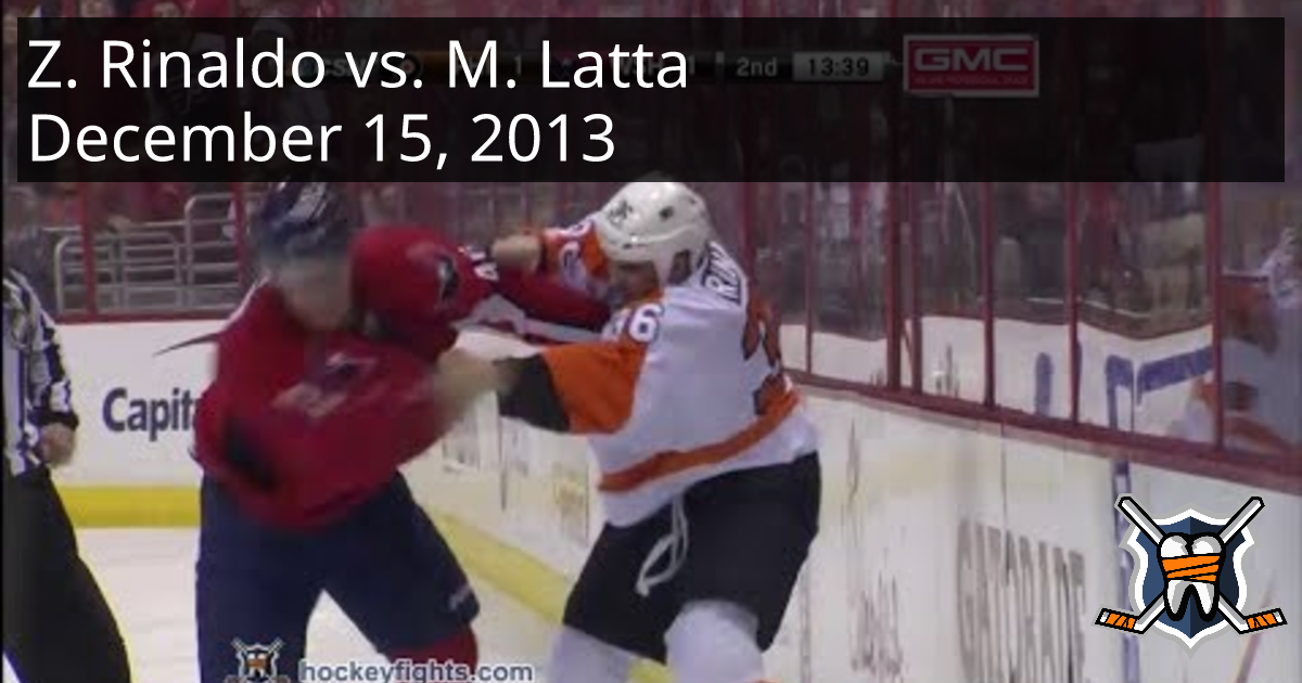 Zac Rinaldo vs. Michael Latta, December 15, 2013 - Philadelphia Flyers ...