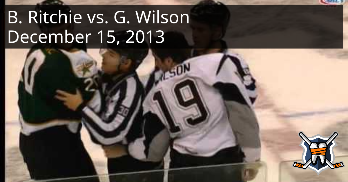 Brett Ritchie vs. Garrett Wilson, December 15, 2013 - Texas Stars vs ...
