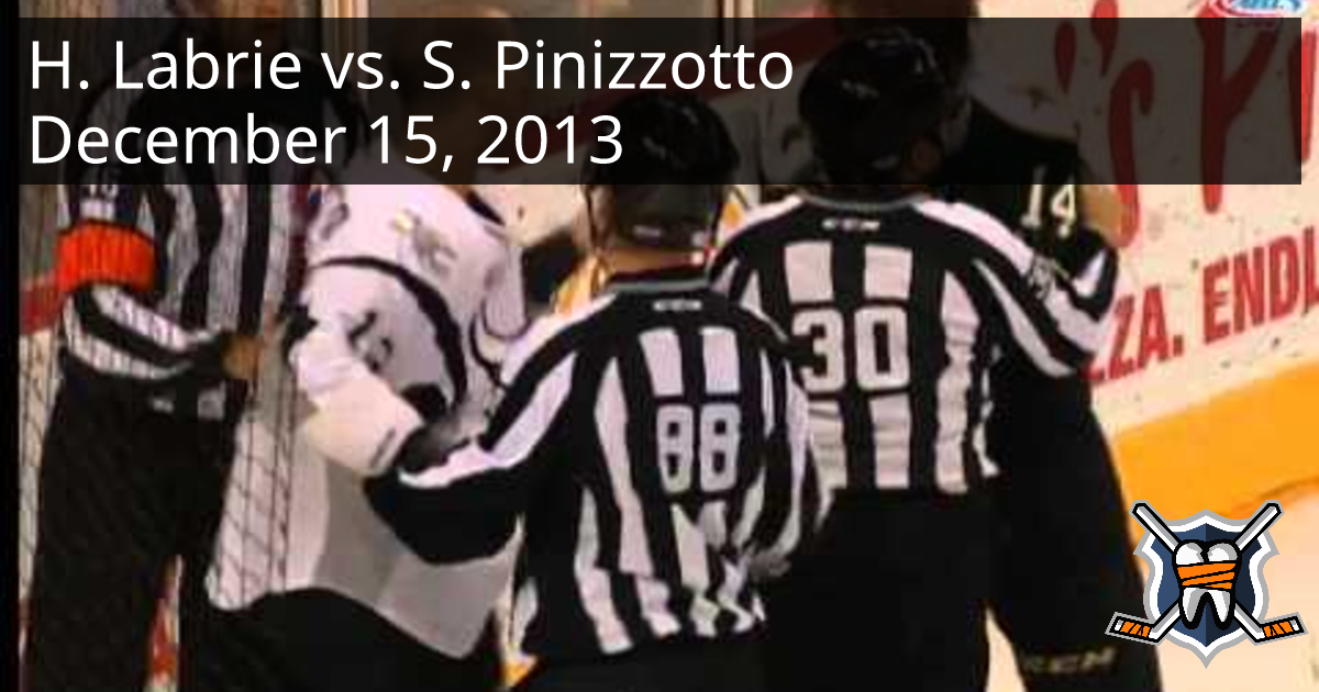 Hubert Labrie vs. Steve Pinizzotto, December 15, 2013 - Texas Stars vs ...