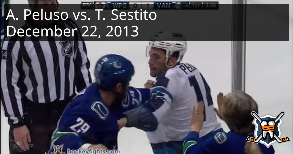 Anthony Peluso vs. Tom Sestito, December 22, 2013 - Winnipeg Jets vs ...