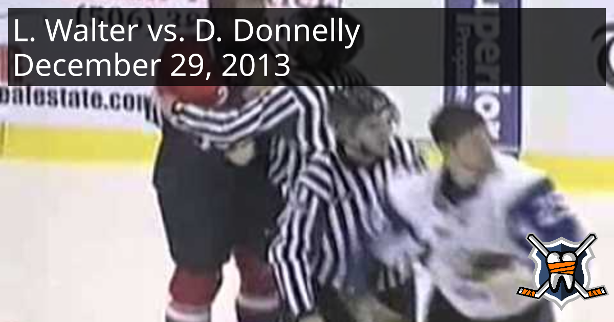Lukas Walter vs. Dillon Donnelly, December 29, 2013 - Saint John Sea Dogs vs. Moncton Wildcats ...