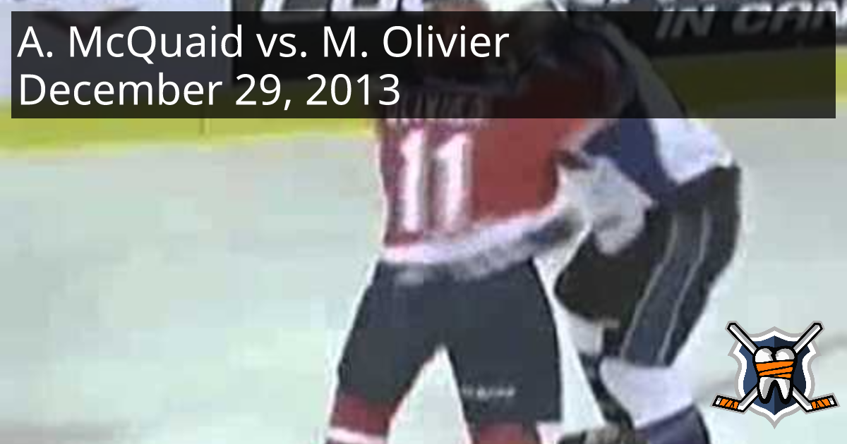 Alexander McQuaid vs. Mathieu Olivier, December 29, 2013 - Saint John ...