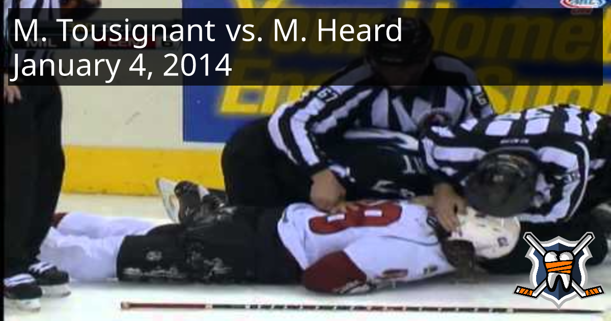 Mathieu Tousignant vs. Mitchell Heard, January 4, 2014 - Milwaukee ...