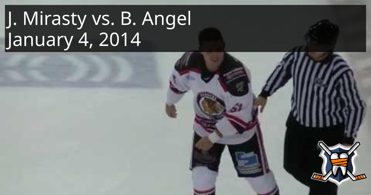 Jon Mirasty vs. Brett Angel, January 4, 2014 - Éperviers de Sorel-Tracy ...