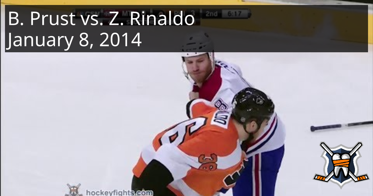 Brandon Prust vs. Zac Rinaldo, January 8, 2014 - Montreal Canadiens vs ...