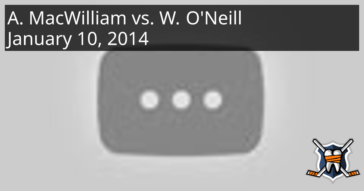 Andrew MacWilliam vs. Will O'Neill, January 10, 2014 - Toronto Marlies ...