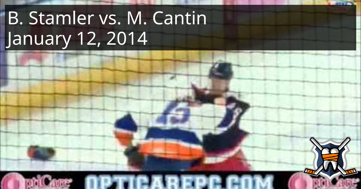 Bretton Stamler vs. Marc Cantin, January 12, 2014 - Hartford Wolf Pack ...
